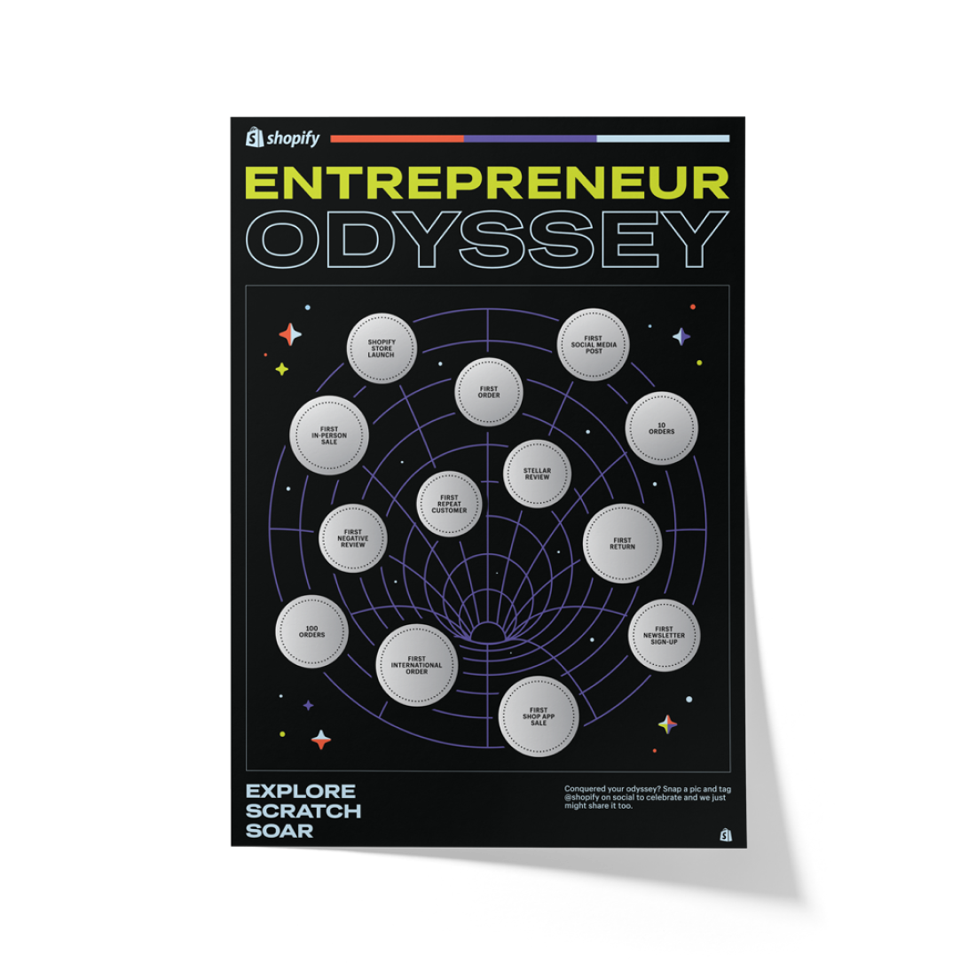 Scratch-off Poster: Entrepreneur Odyssey Edition – Giftify by Shopify