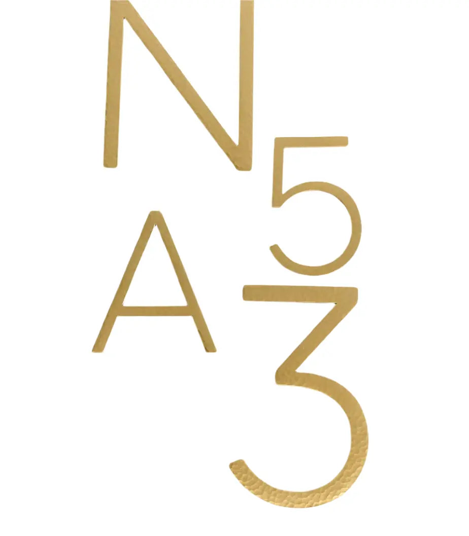 Solid Brass House Numbers | Hammered Finish – Giftify by Shopify